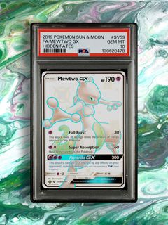 [PSA 10 Eng] Mewtwo GX SV59/SV94 Sun & Moon Hidden Fates Shiny Vault ...