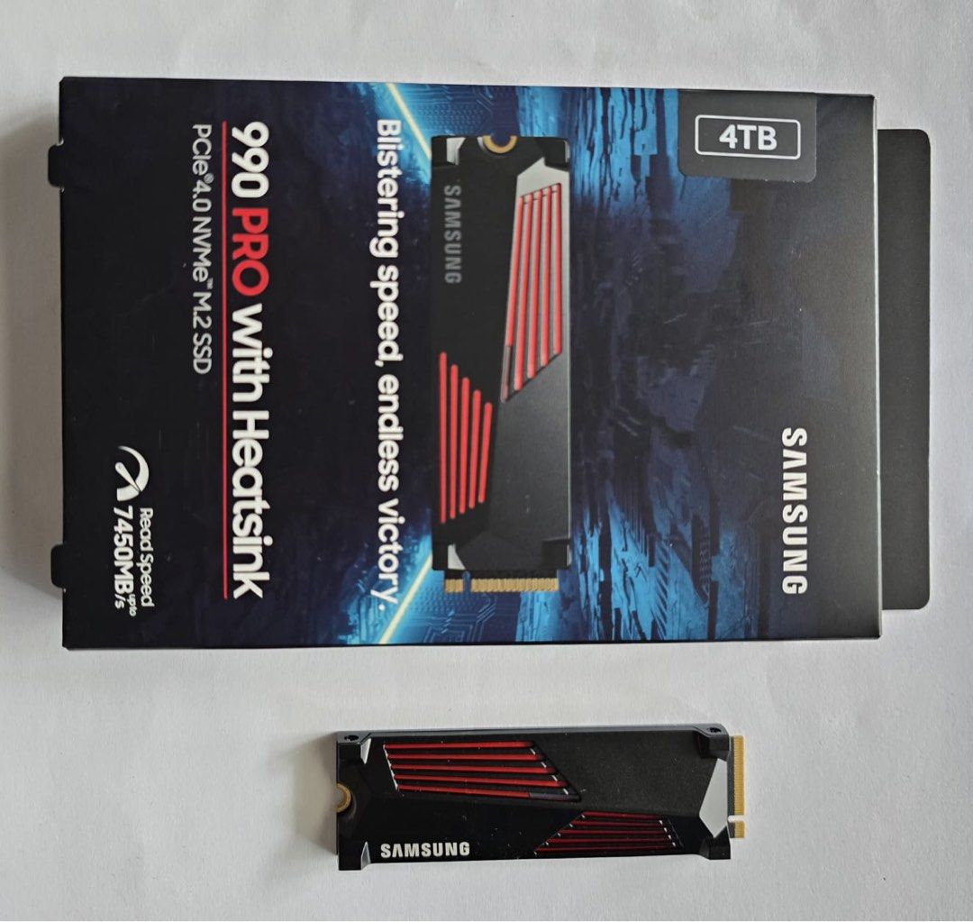 Samsung 990 Pro 4TB PCIe 4.0 NVMe M.2 SSD with heatsink, Computers ...