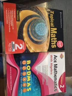 A Maths secondary 3 and 4 textbooks+ Oxford mathematical instrument set ...