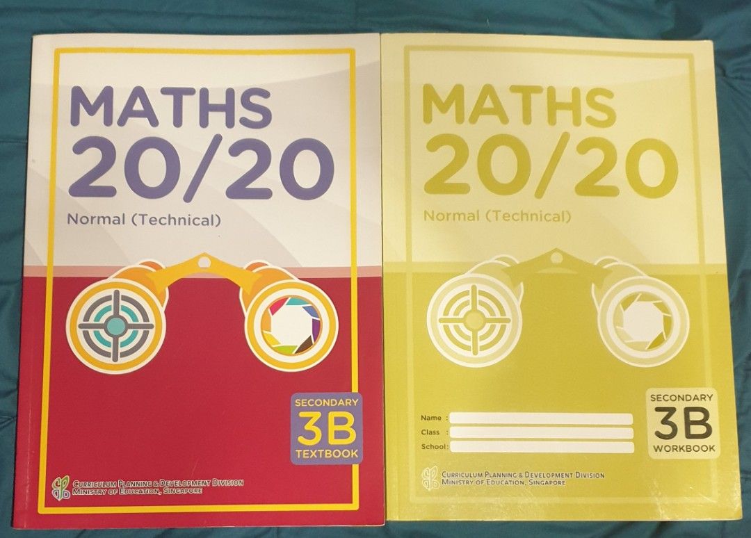 Secondary 3B Maths 20/20 Textbook & Workbook (Normal Technical / G1 ...