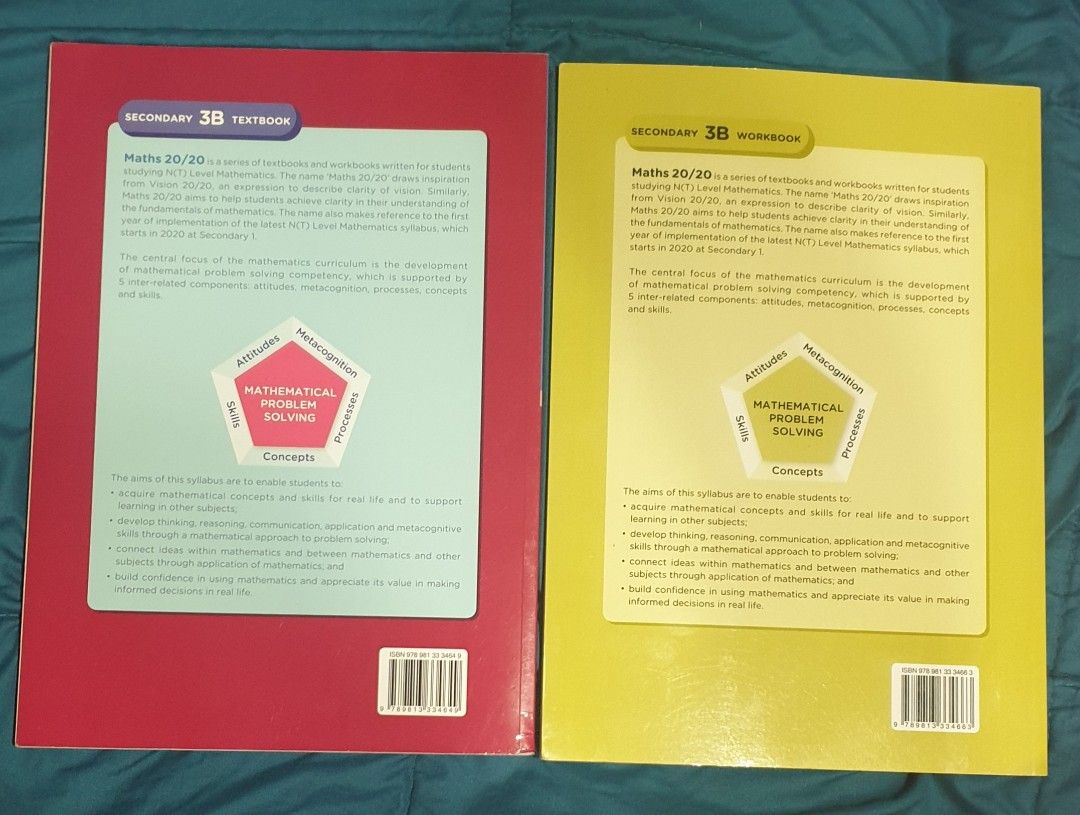 Secondary 3B Maths 20/20 Textbook & Workbook (Normal Technical / G1 ...