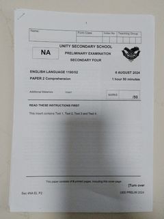 Secondary 4 Physics Preliminary Exam Papers 2024, Hobbies & Toys, Books ...