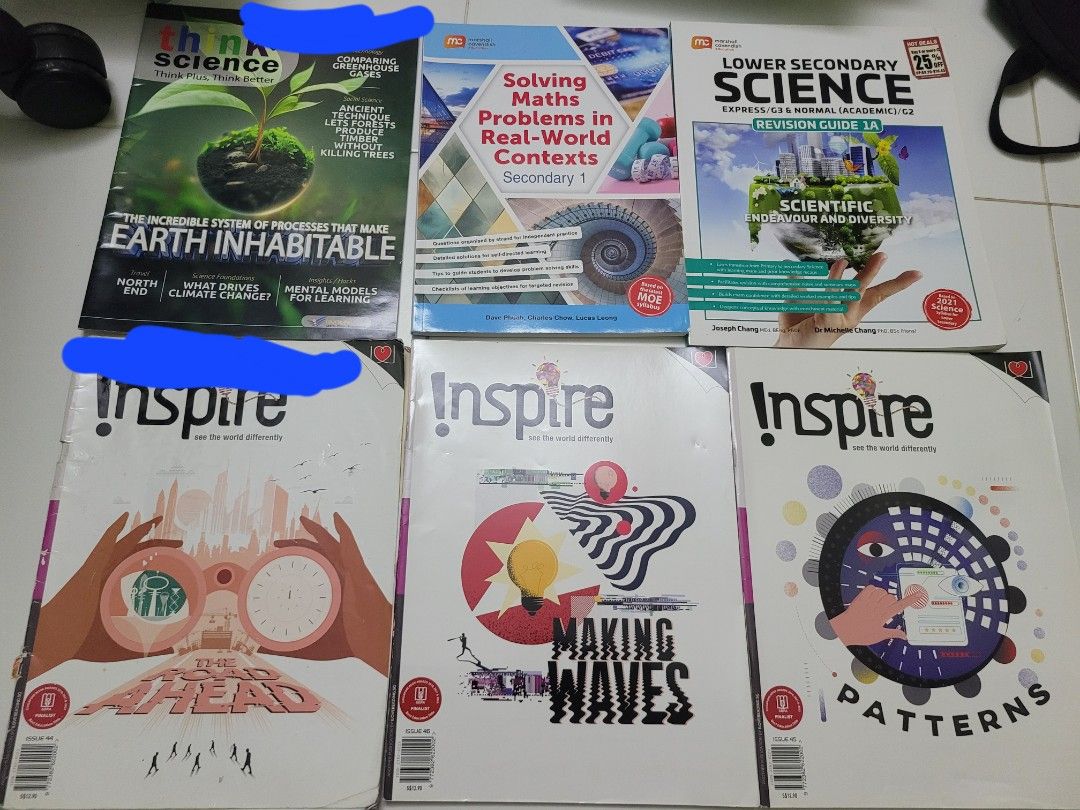 Secoundary 1 and 2 books workbooks textbooks assement books 1A 1B 2A 2B ...