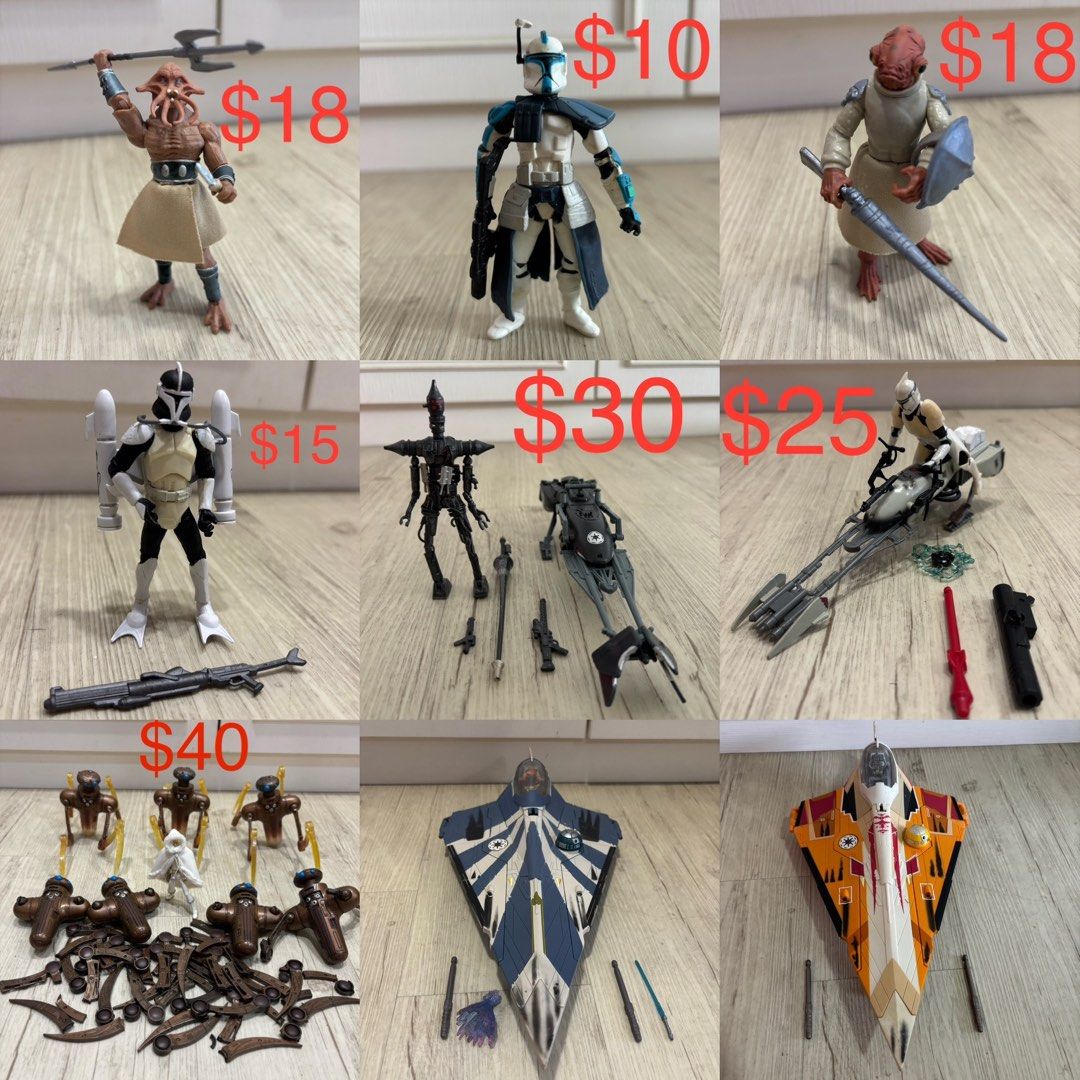 Star Wars Clone Wars Figure Sale 3.75 Clone Trooper Armor IG Lancer Speeder Bike ARC Mon ...