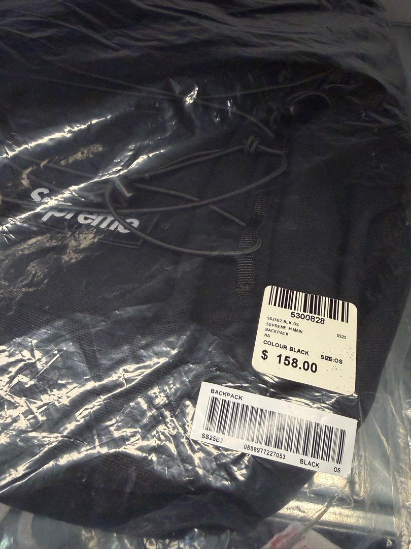 Supreme SS25 Backpack Black, Men's Fashion, Bags, Backpacks on Carousell