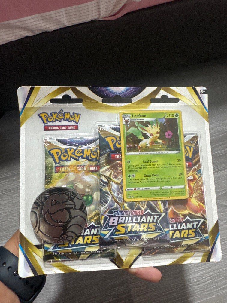 Sword & Shield - Brilliant Stars 3-Blister Packs - Featuring Leafeon ...