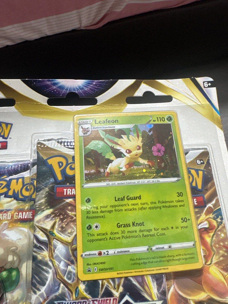Sword & Shield - Brilliant Stars 3-Blister Packs - Featuring Leafeon ...