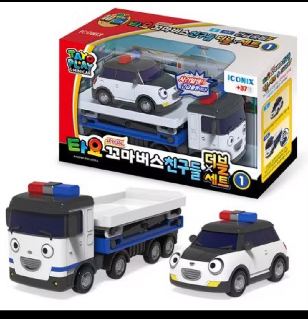 Tayo the Little Bus Police Car Set, Hobbies & Toys, Toys & Games on ...