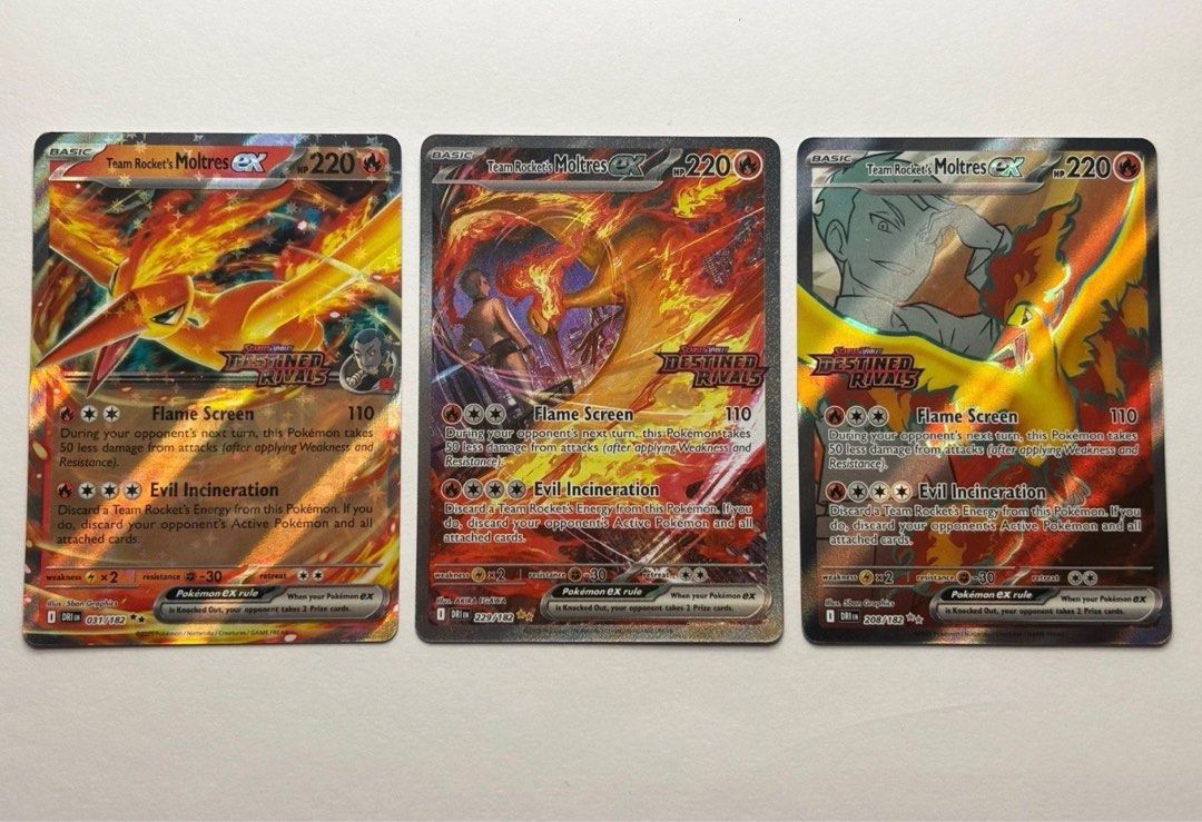 Team Rocket's Moltres EX - Destined Rivals, Hobbies & Toys, Toys ...