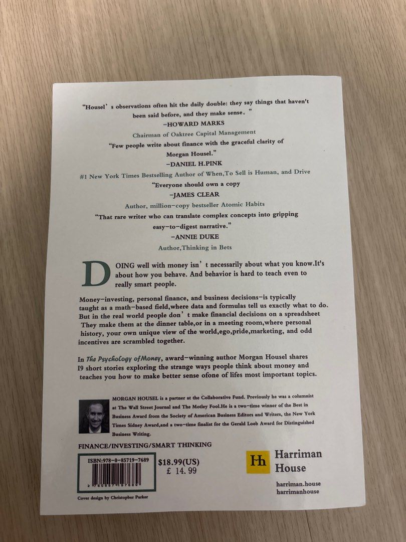 The Psychology of Money by Morgan Housel, Hobbies & Toys, Books ...