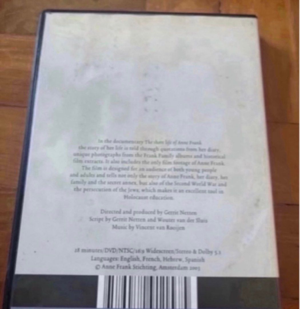 The Short Life of Anne Frank Documentary DVD, Hobbies & Toys, Music ...