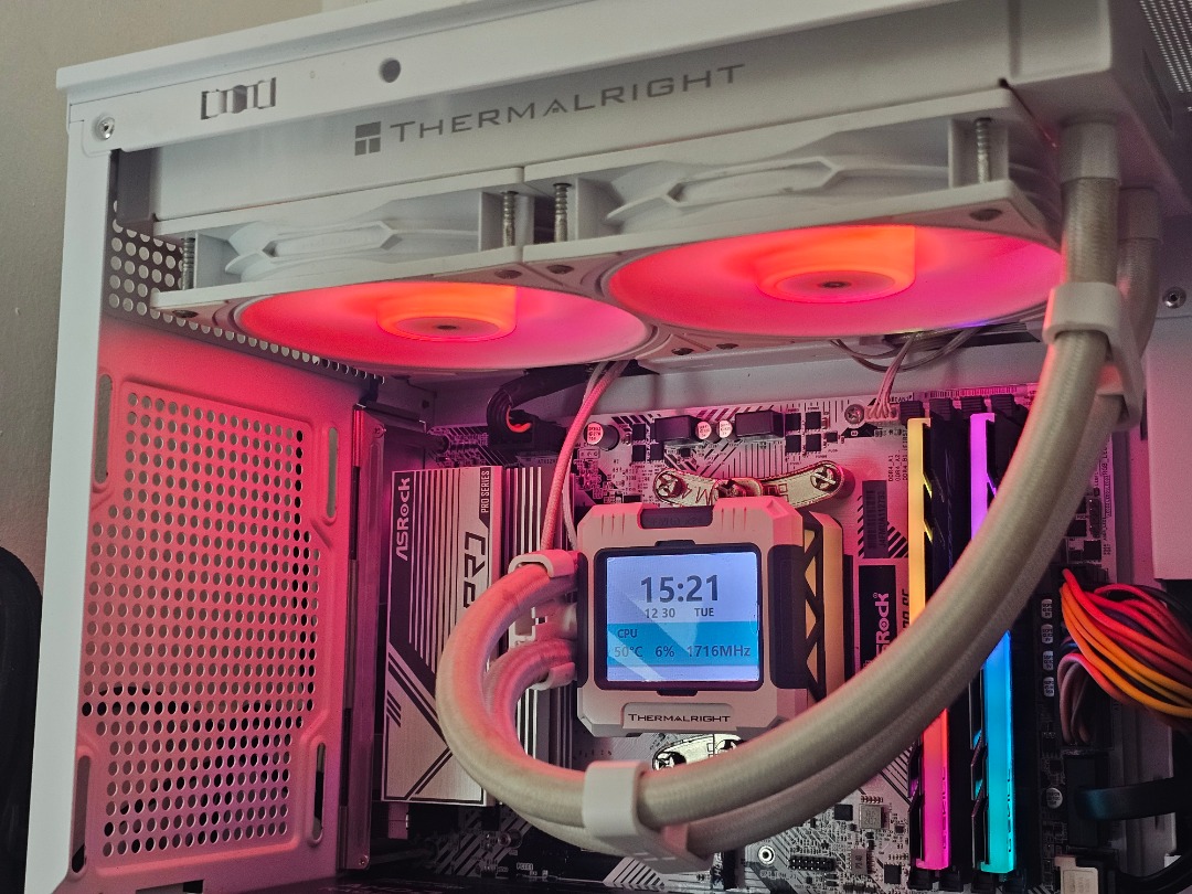 Thermalright Frozen Warframe 240 FW240 White AIO Liquid Cooler ARGB ...
