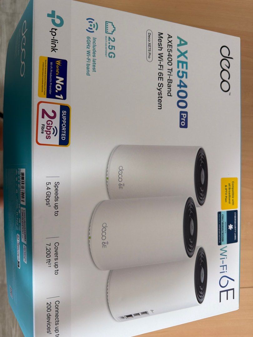 TP-Link Deco AXE5400 Pro Tri-Band Mesh Wi-Fi 6E System, Computers ...