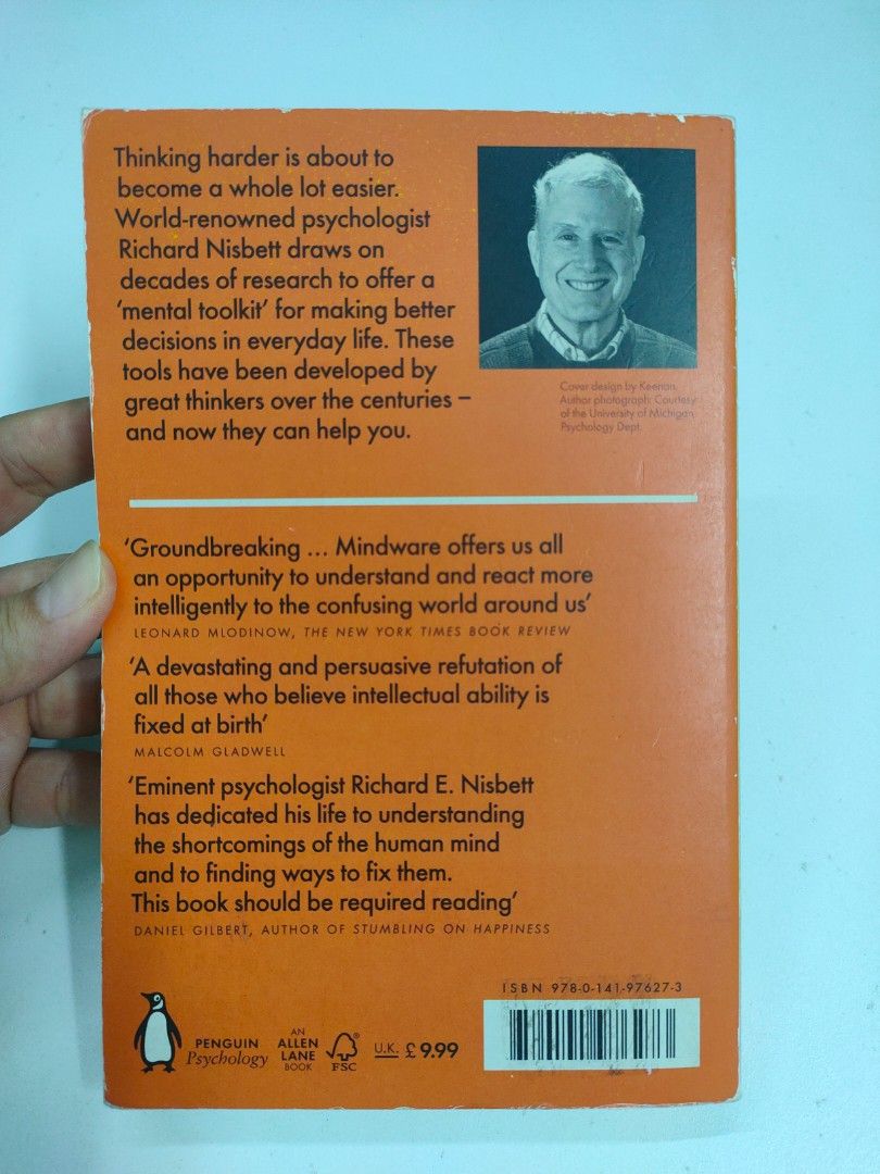 [Used] Mindware: Tools for Smart Thinking by Richard E. Nisbett ...