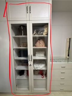 Yuumii White Glass Door Wardrobe, Furniture & Home Living, Furniture ...