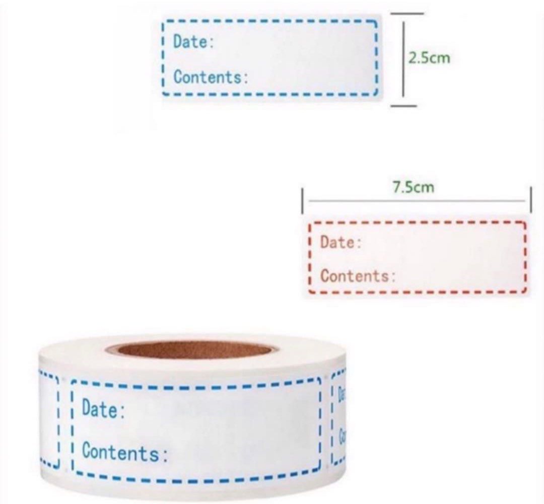 1 Roll/125pcs Food Freezer Label Stickers, Hobbies & Toys, Stationery ...