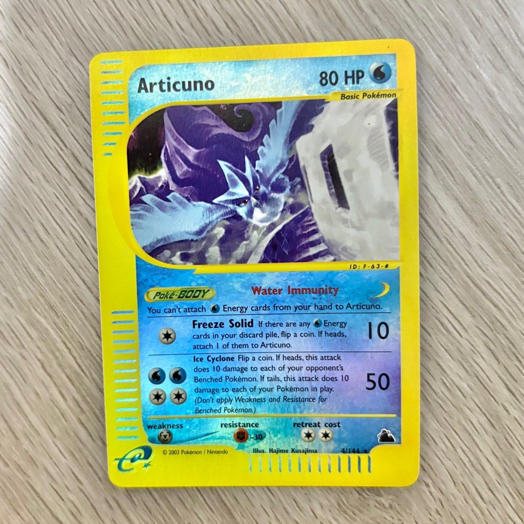 2003 Pokemon Card Pocket Monsters Vintage Skyridge E Series Articuno ...