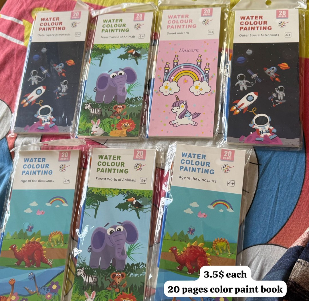 20-Page Water Colour Painting Books - Various Themes, Hobbies & Toys ...