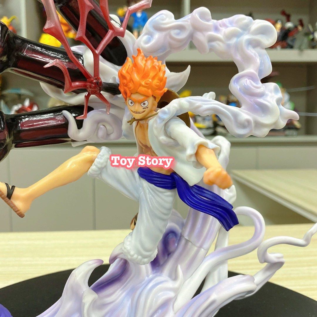 🔥 30cm One Piece Sun God Nika Luffy Gear 5 (Wano Awakening) Duo Head GK ...