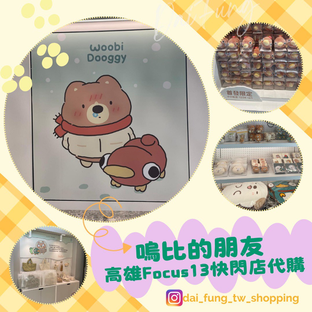 台灣 Woobi Dooggy 嗚比的朋友 嗚比 雪花 綠豆 紅豆 咖啡豆 盆栽 公仔 娃娃 吊飾 提袋 豆沙包 飲料袋 卡套 ️台灣直寄 ...