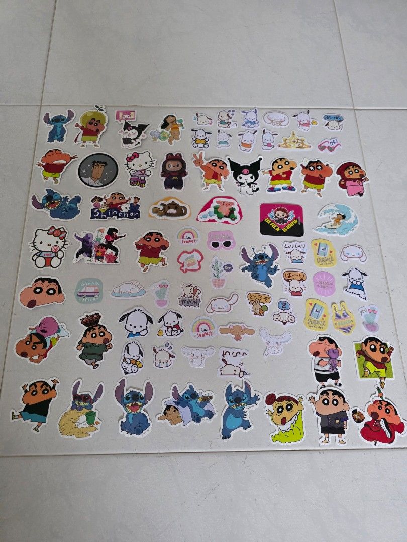 Assorted Cartoon Stickers - Hello Kitty, Stitch, etc., Hobbies & Toys ...