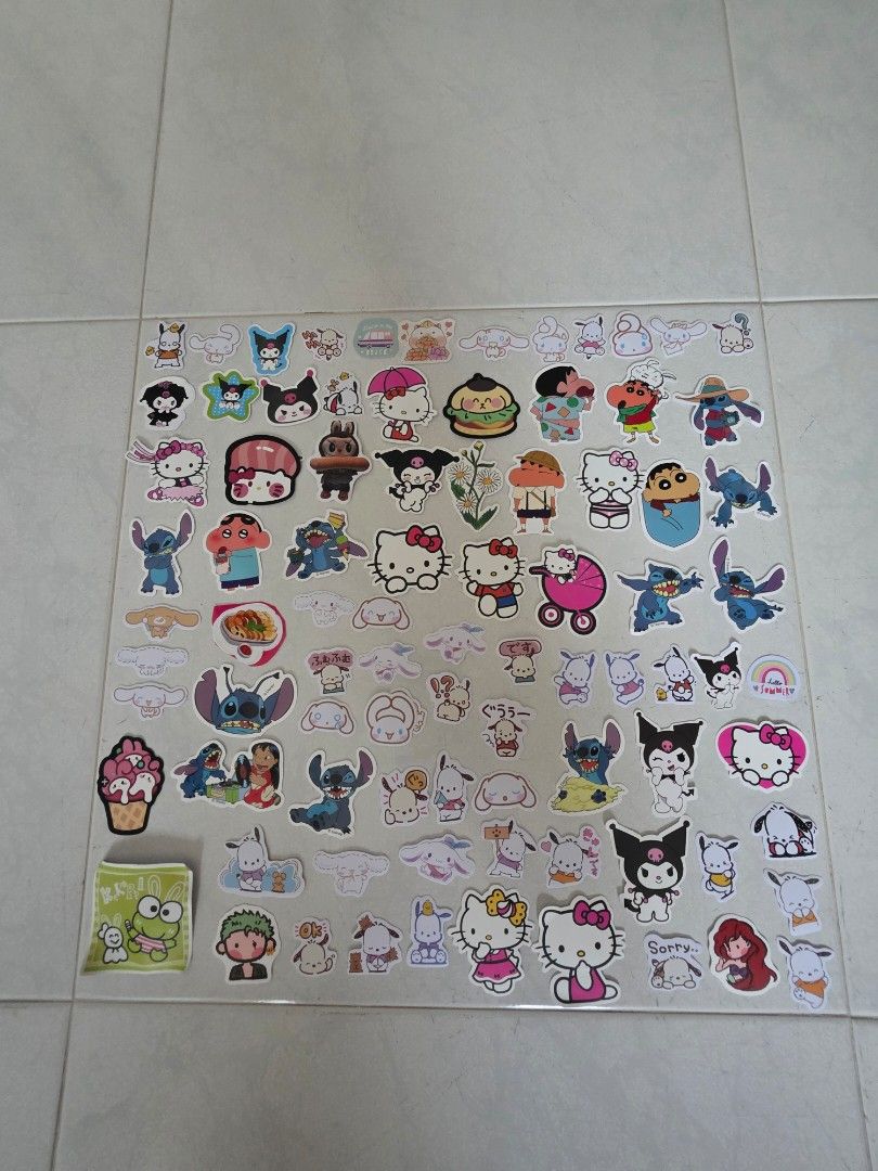 Assorted Cartoon Stickers - Hello Kitty, Stitch, etc., Hobbies & Toys ...