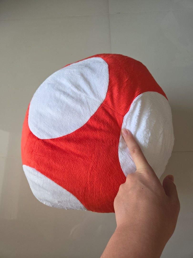 Authentic Super Mario Bros. Giant Mushroom Plush, Hobbies & Toys, Toys ...