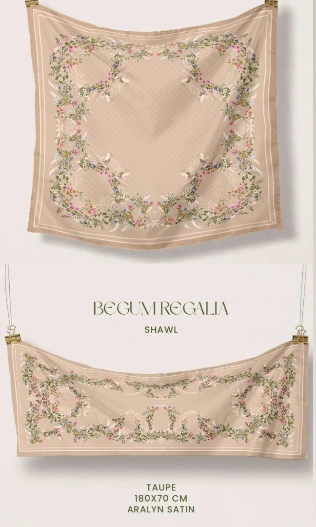 Begum Regalia - Shawl and Bawal (Pre-order), Women's Fashion, Muslimah ...