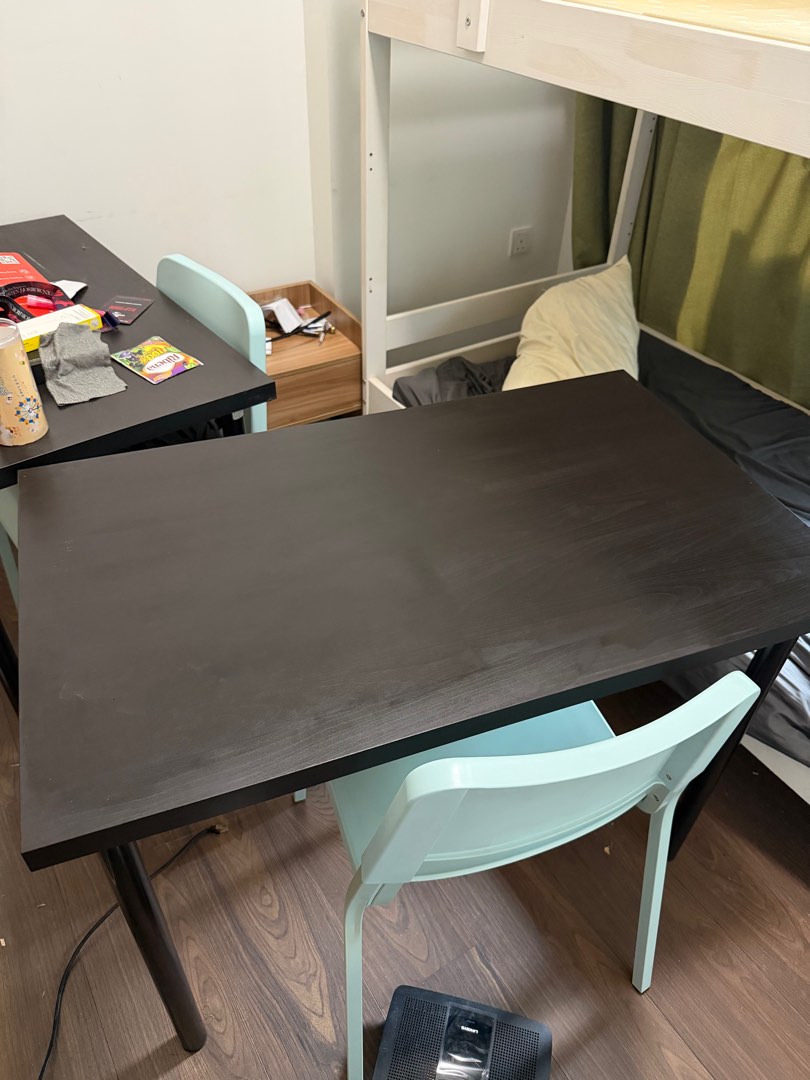 Black Study Table, Furniture & Home Living, Furniture, Tables & Sets on ...