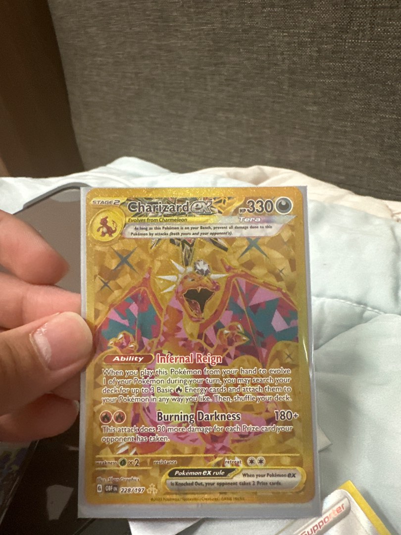 Charizard ex Tera - Gold Card, Hobbies & Toys, Toys & Games on Carousell