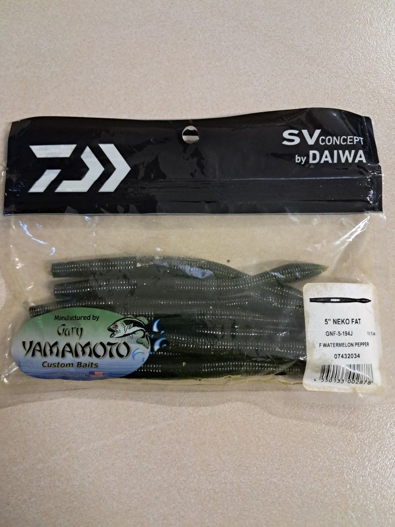 Daiwa X Gary Yamamoto 5" Neko Fat Fishing soft plastic Lures, Sports ...