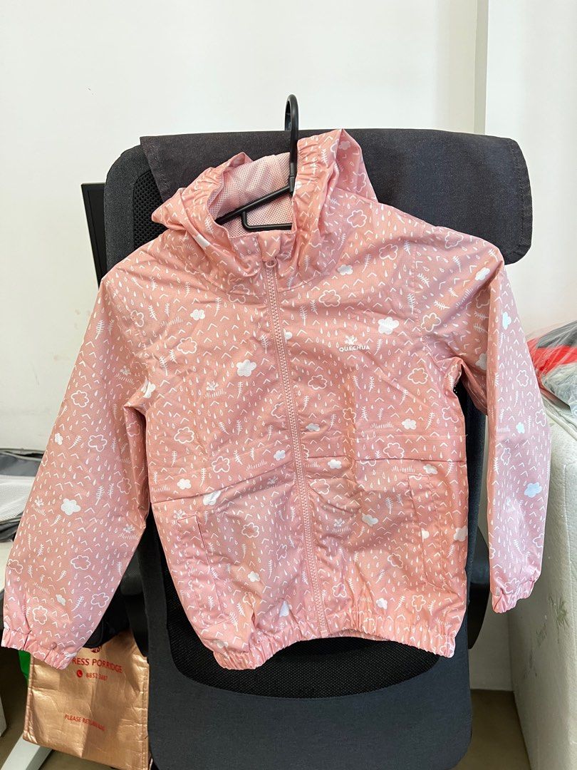 Decathlon Kids' Pink Rain Jacket (5-6 Years), Babies & Kids, Babies ...