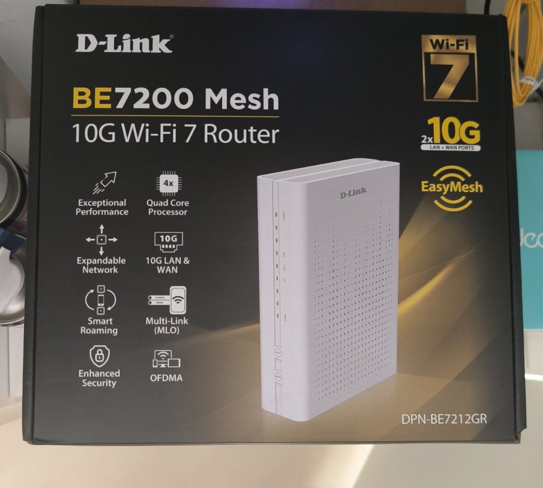 D-Link BE7200 Mesh 10G Wi-Fi 7 Router, Computers & Tech, Parts ...