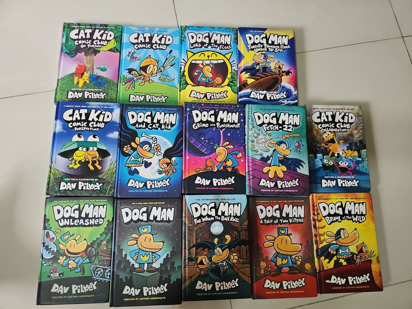 Dog Man and Cat Kid & Dog Man Comic Club Book Set by Dav Pilkey ...