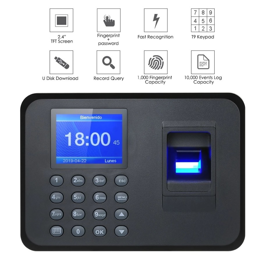 Fingerprint Attendance Thumbprint Machine System Time Attendance ...