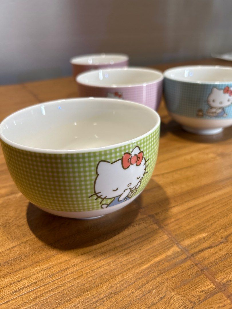 Hello Kitty Ceramic Bowls - Set of 5, Furniture & Home Living ...