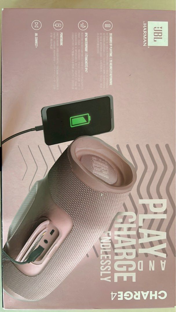 JBL Charge 4 Bluetooth Speaker - Pink, Audio, Soundbars, Speakers ...