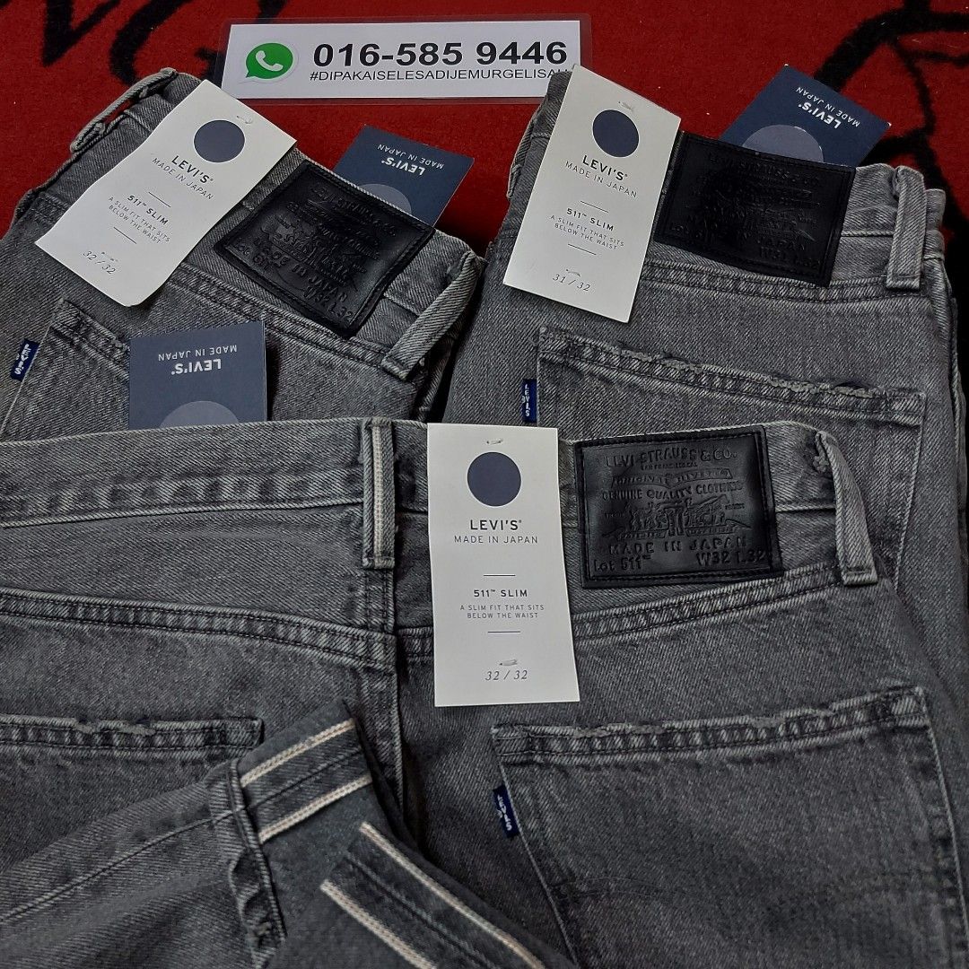 LAVI'S 511 SLIM SELVEDGE DENIM ORIGINAL (MADE IN JAPAN), Men's Fashion ...