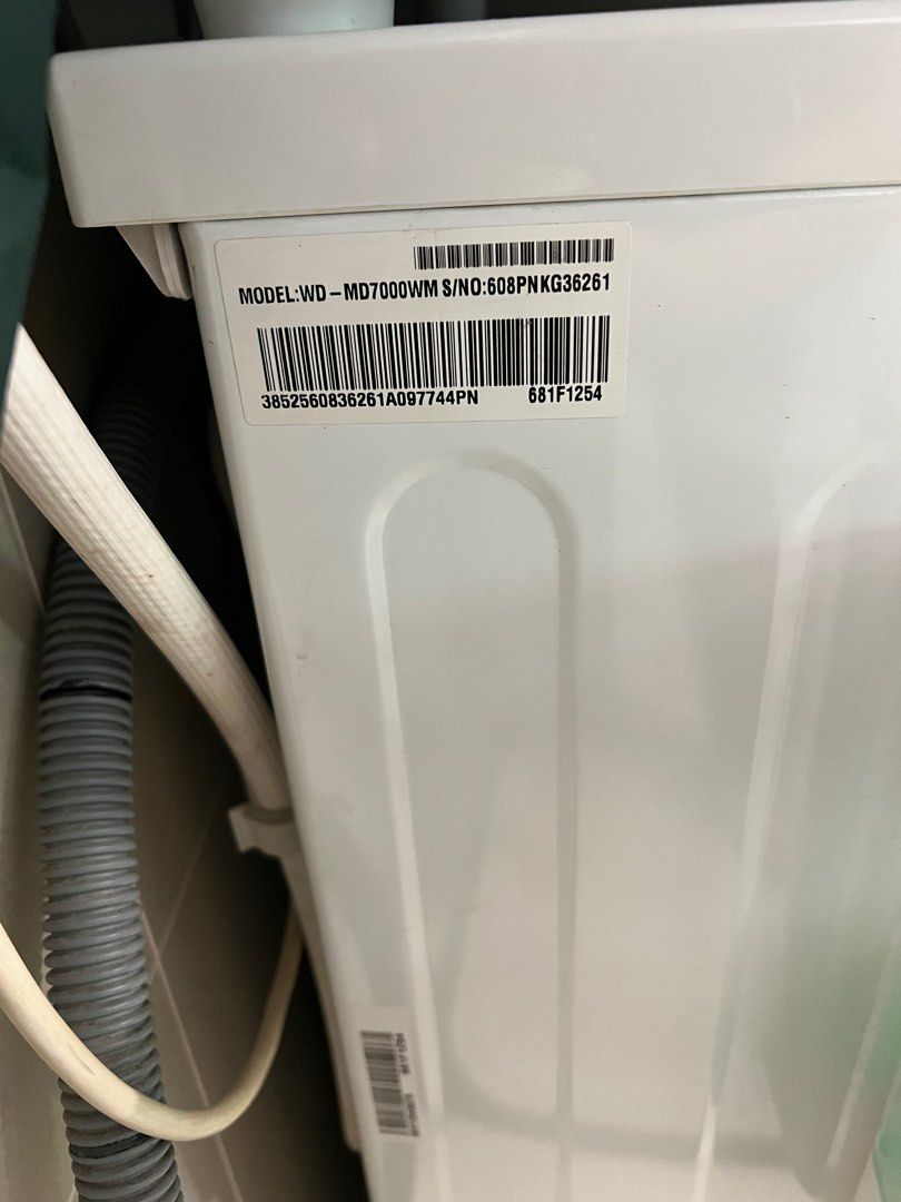 LG Direct Drive 7kg Washing Machine - WD-MD7000WM, TV & Home Appliances ...