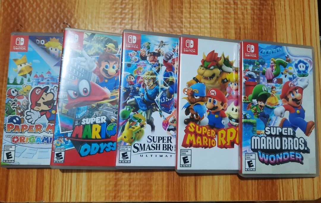 Mario Nintendo switch Paper,RPG,Odyssey,smash,wonder, Video Gaming ...