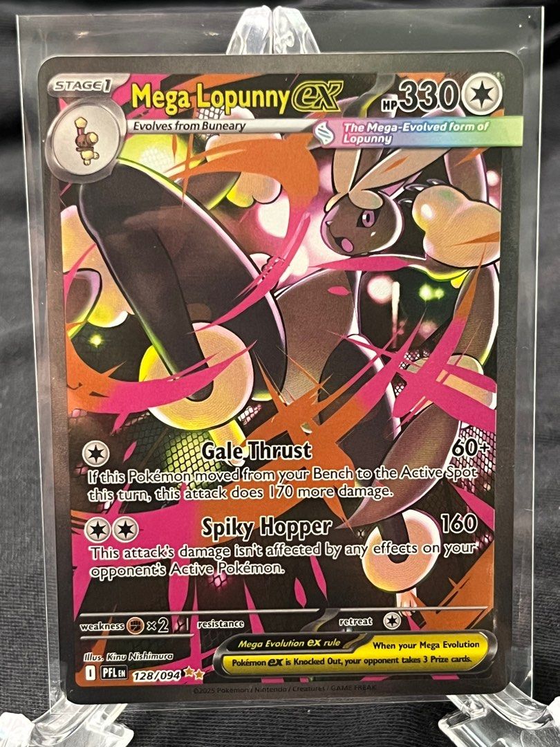 Mega Lopunny Ex SIR Pokemon TCG Card Phantasmal Flames 128/094 ENG ...