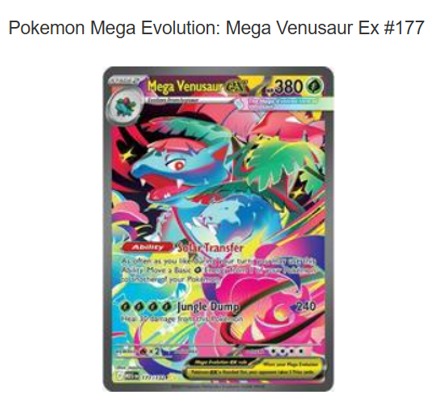 Mega Venusaur Ex #177 (Pokemon Mega Evolution), Hobbies & Toys, Toys ...