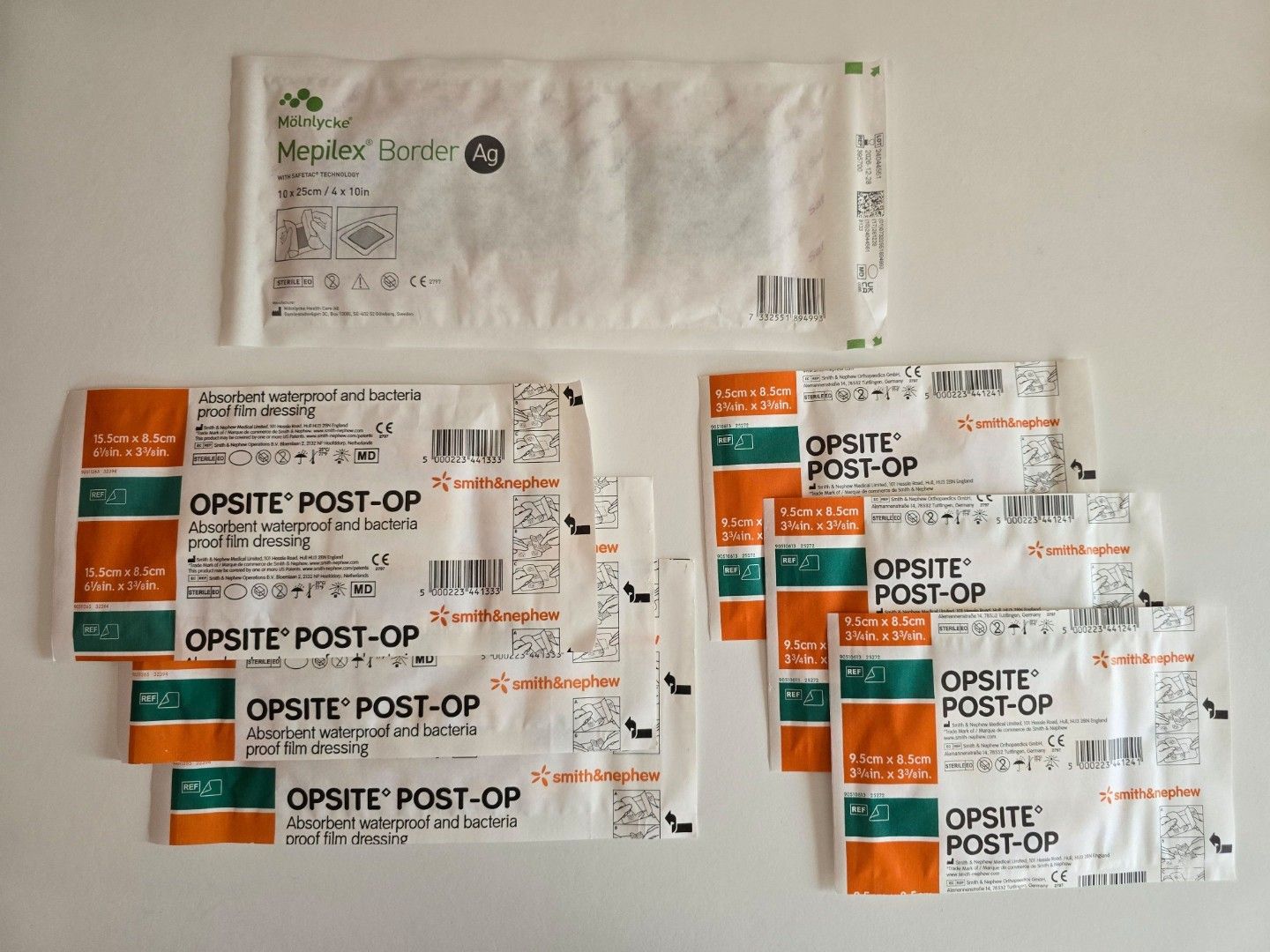 Mepilex Border Ag & Opsite Post-Op Wound Dressings, Health & Nutrition ...