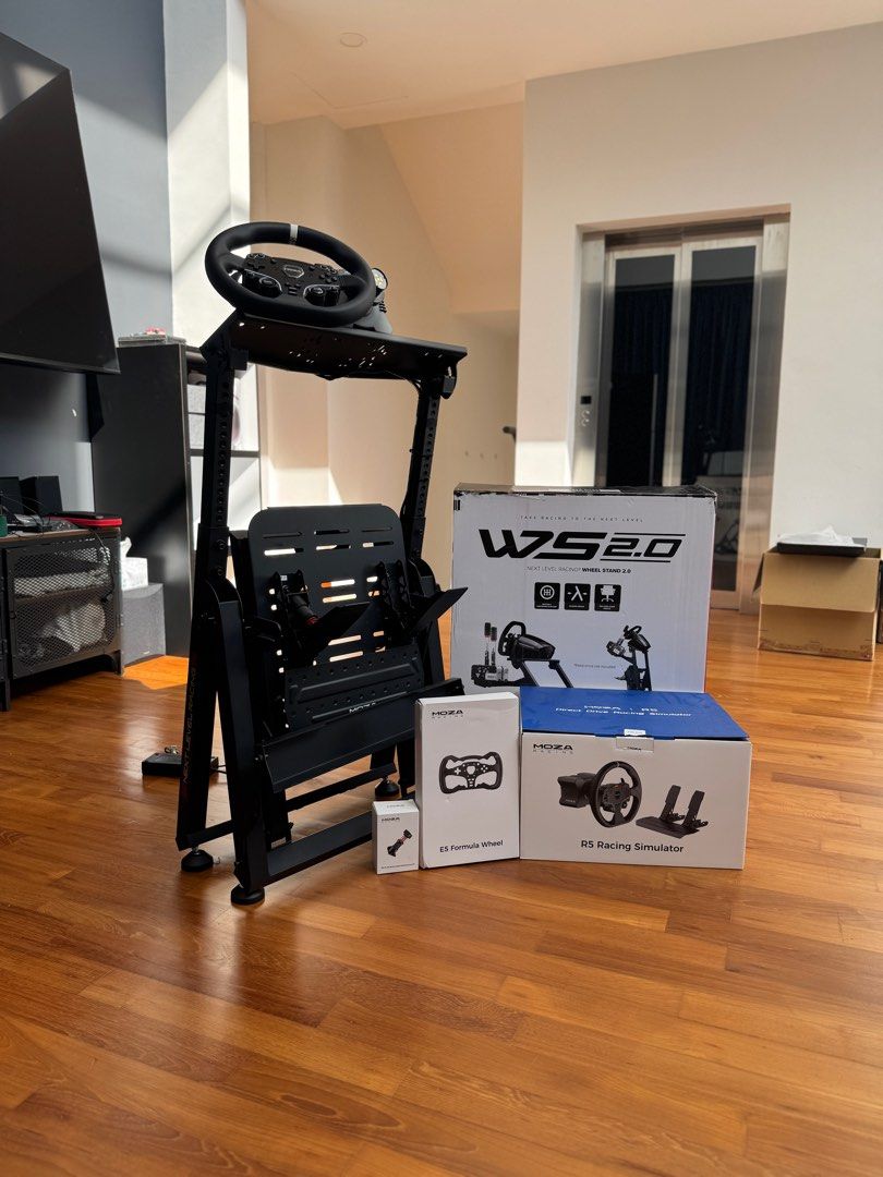 MOZA R5 Bundle + Next Level Racing Wheel Stand 2.0 + MOZA mods (Under ...