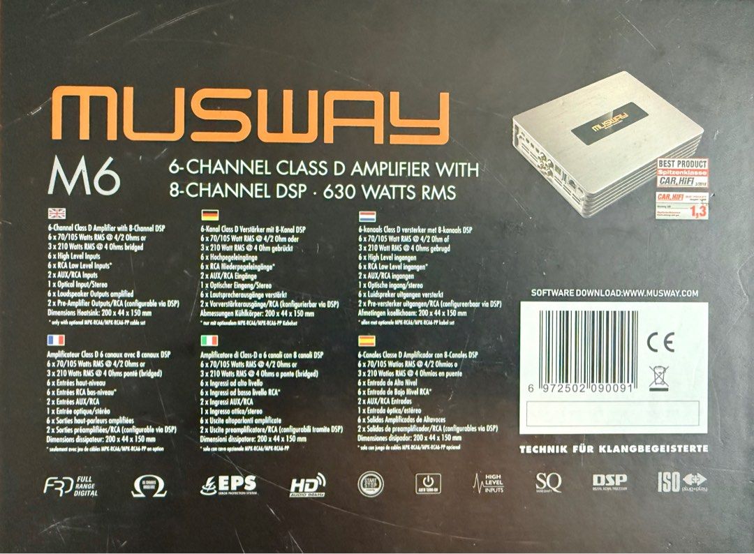 Musway M6 DSP (8 channel DSP & 6 channel AMP), Car Accessories ...