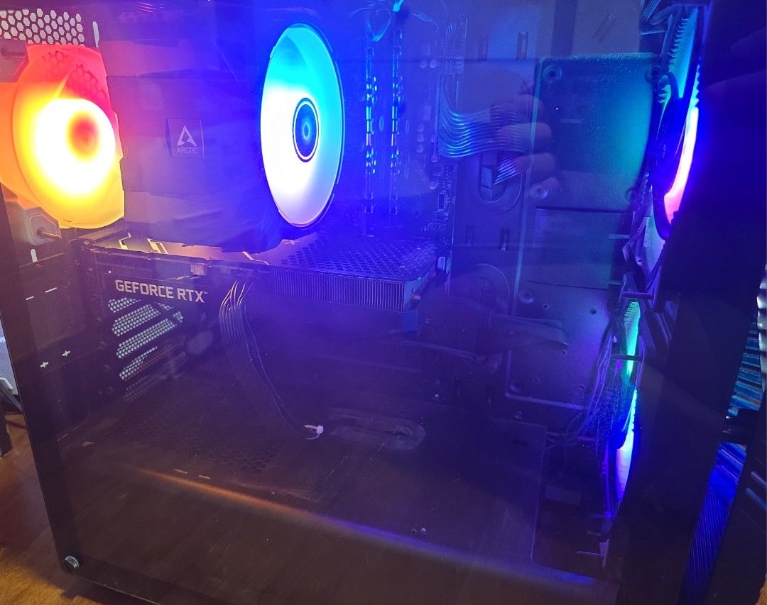 NVIDIA RTX 3060Ti + AMD Ryzen 5 3600 Custom Gaming Pc Desktop with RGB ...