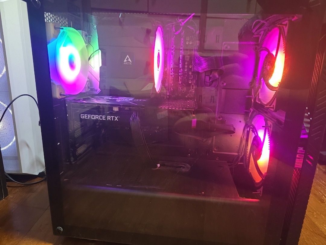 NVIDIA RTX 3060Ti + AMD Ryzen 5 3600 Custom Gaming Pc Desktop with RGB ...