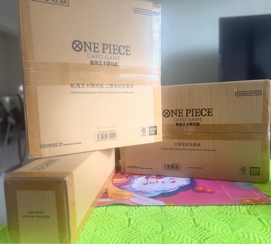 One Piece Card Game Chinese 1st, 2nd and 3rd Anniversary Set, Hobbies ...