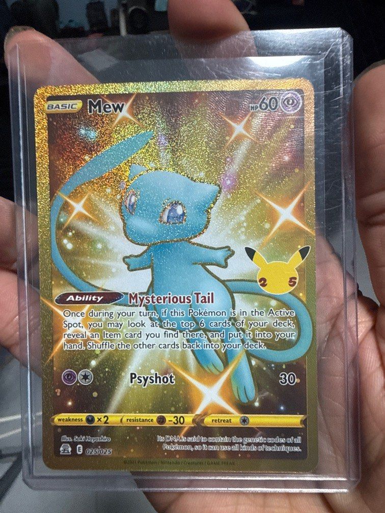 Pokemon 25th Anniversary Mew Gold Card, Hobbies & Toys, Toys & Games on ...