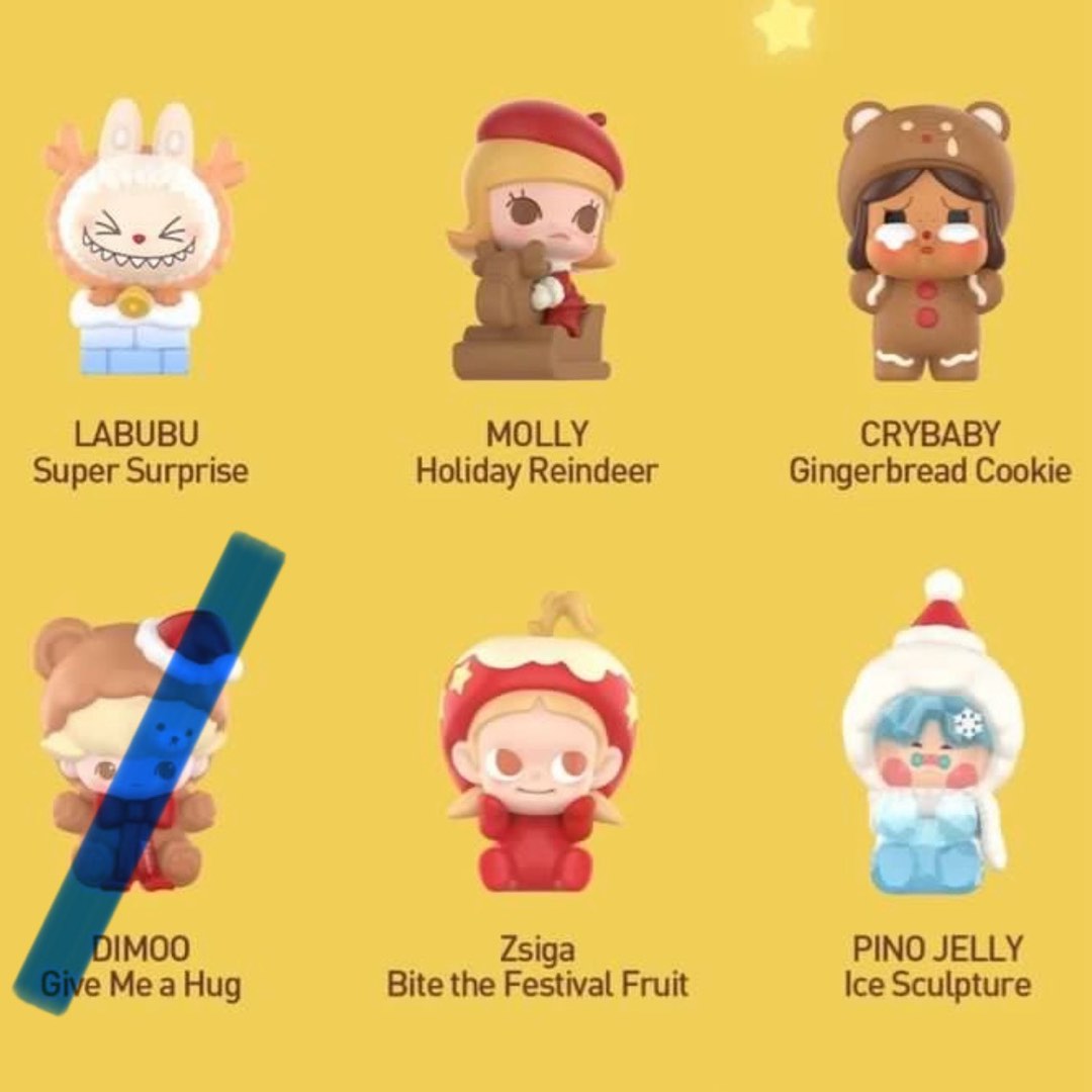Popmart pop mart pop bean popbean Christmas winter romance Molly pino ...